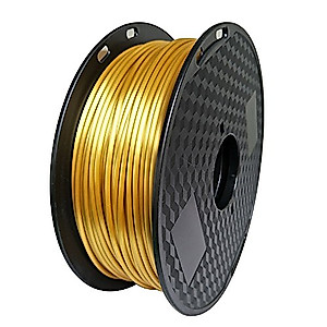 2.85mm Silk Gold PLA Filament 3D Printer Filament 1KG 2.2LBS Spool 3D Printing Material 3mm Silky Shiny Metallic Gold CC3D