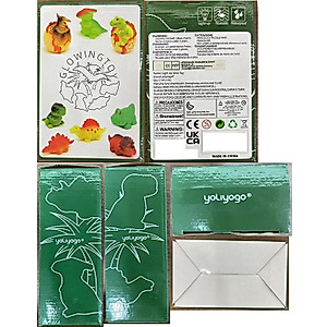 Dinosaur Toy Bath Floating Toy with Auto Flashing Early Learning Toy Dinosaur Theme Model 8 Pcs Bathtub Shower Toy Gift for Kids&Pets