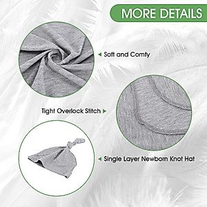 iEvolve Cotton Knitted Baby Swaddle Blanket with Hat Headband Set Newborn Swaddle Wrap Receiving Blankets for Baby Girl Boy 35" x 35"(OliverGreen)