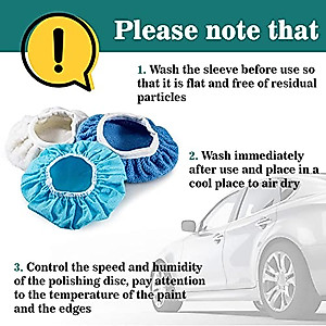 Sukh 20PCS Car Buffing Pads - Car Polishing Bonnet Pad Buffing Pads 5 to 6 Inches Microfiber Polishing Pads Car Orbital Buffer Pads Car Wax Cover Kit for Car Polishing,Waxing and Cleaning.