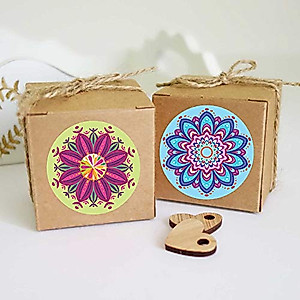 PARTH IMPEX Mandala Stickers Seals Labels - (Pack of 120) 2" Large Round Decals for Wall Laptop Water Bottles Holiday Greeting Cards Gift Envelopes Boxes