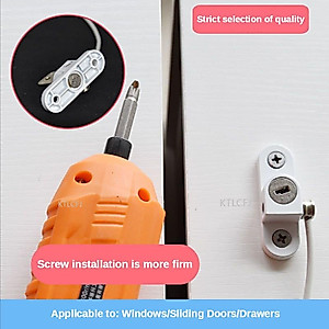 Window Anti-theft Ventilation Limiter Fixed Door and Window Latch Children's Safety Lock Anti-falling Protective Lock - (Color: White)