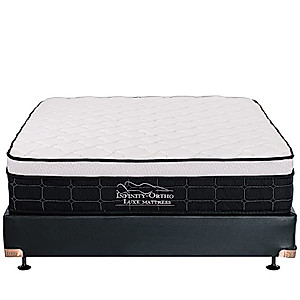 Novezza Home 12 Inch Hybrid Pillow-Top Mattress/Bed-in-a-Box/CertiPUR-US Certified Foam, Queen, White