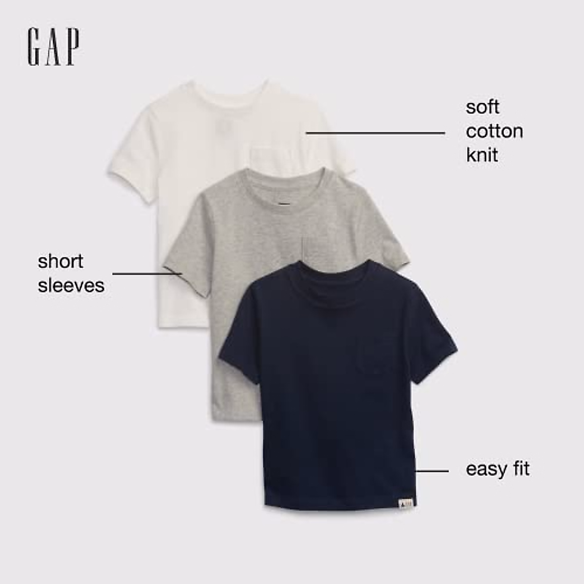 GAP Baby Boys Short Sleeve Pocket T-Shirt T Shirt, Basic Combo, 4T US