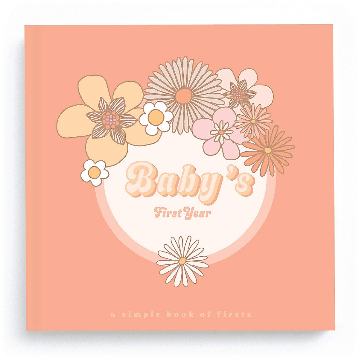 Lucy Darling Baby Memory Book, Themed Baby First Year Book, First 5 Years Journal & Photo Album for Baby Boy/Girl, Keepsake Books, Gender Neutral Memories & Milestone Book, Mom Gift - Flower Child