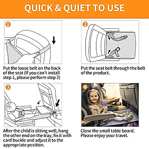 Airplane Footrest for Kids,Toddler Airplane Seat Extender,Foot Hammock for Baby Airplane Travel Accessories,Plane Foot Hammock Foot Rest for Airplane Flights(Grey)