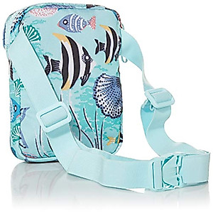 Vera Bradley Women's Recycled Lighten Up Reactive Convertible Belt Bag Sling Crossbody Bag, Paisley Wave Fish, One Size