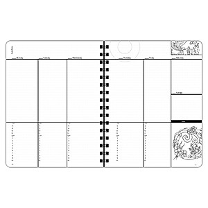 Undated Coloring Planner (6.625x9) Medium - Weekly & Monthly Organizer, Appointment Schedule, Goals and Notes