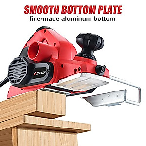 AOBEN 7-Amp Electric Hand Planer, 3-1/4-Inch 18000Rpm Handheld Planer for Woodworking, Power Wood Planer Chamfer for Home DIY