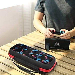 Hockey Carrying Storage Cases for Nintendo Switch Protective Portable Hard Shell Pouch Carrying Travel Game Bag