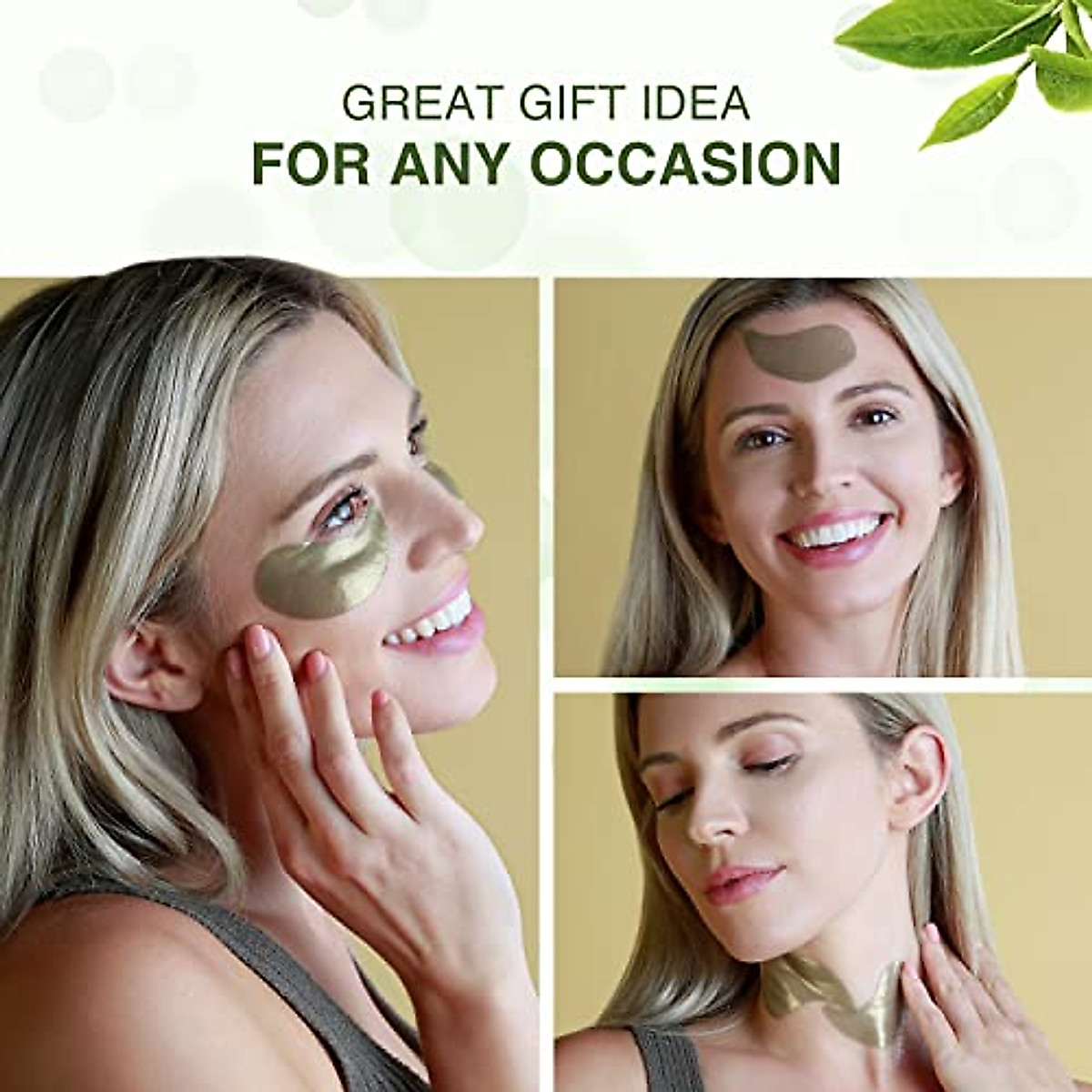 COBOR Under Eye Patches (60 Pcs), Hydrolyzed Collagen Under Eye Masks for Dark Circles and Puffiness with Seaweed and Tea Tree Extract, Eye Pads for Anti Wrinkle, Eye Bags, Moisturizing