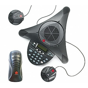Polycom SoundStation 2 EX with 2 Mics Included (2200-16200-001)+(2200-16155-001) (Renewed)