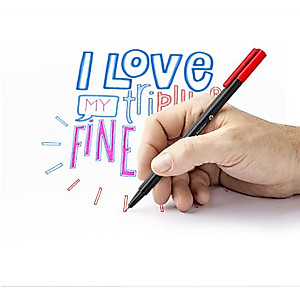 Staedtler Triplus Fineliner Pens, .3mm, Metal Clad Tip, 20-Pack, Assorted (334SB20BK)
