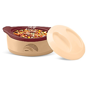 Milton New Marvel 2500 Inner Steel Casserole, 2360 ml | 80 oz | 1.4 qt. Thermal Serving Bowl, Keeps Food Hot & Cold, Insulated Hot Pot Food Warmer/Cooler, BPA Free, Easy To Carry | Brown