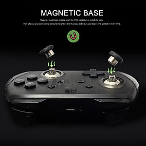 AQIDAP Controller Metal Thumbsticks Replacement for Nintendo Switch Pro Controller 8 in 1 Swap Magnetic Analog Thumb Sticks Set Joystick Parts Repair Accessories Kit