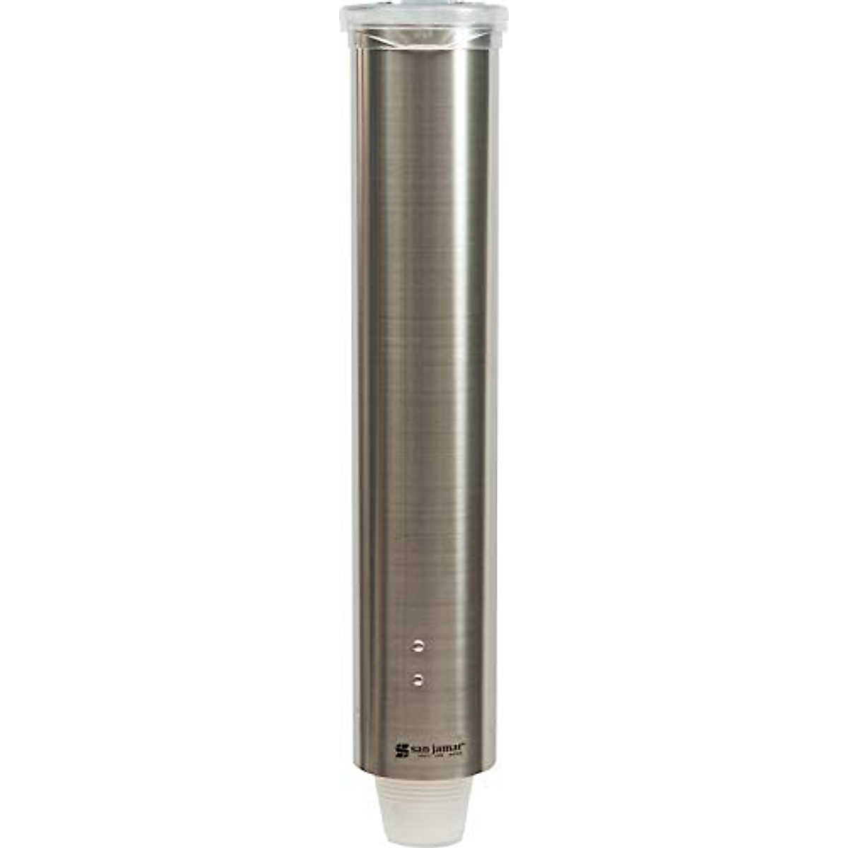 Carlisle FoodService Products C4150SS Stainless Steel Small Water Cup Dispenser with Hinged Flip Cap, 16" Length