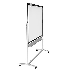 Quartet Easel, Magnetic, 6' x 4', Reversible, Whiteboard/Flipchart, Prestige 2 Mobile Presentation, Graphite Frame (ECM64P2)