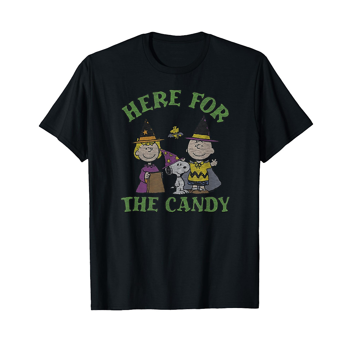 Peanuts Halloween Charlie Sally Here for the Candy T-Shirt