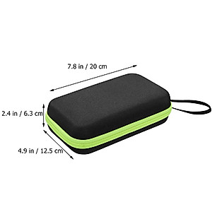 Carrying Thermometer Case Digital Forehead Thermometer Bag Universal for Non- Body Thermometer with Lanyard (Case Only) Green Zipper