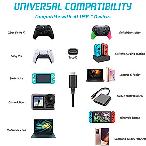 9.8FT USB C Charging Cable for Nintendo Switch & OLED model, Fast Charging USB Type A to USB C Cable by RHPTALL Compatible with Samsung Galaxy S20 S20+ / Note20, Google Pixel 5 and Other USB C Charger