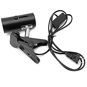 ZHONGJIUYUAN Reptile lamp Holder pet lamp Ceramic Lamp Holder Aquarium Lighting Sun Light UVB Lamp Clip for Fish Tank Turtle Lizard Habitat (Black)