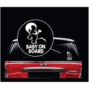 Baby on Board Sign Car Window Sticker - Carlos from The Hangover & Peeing Boy Design Bundle