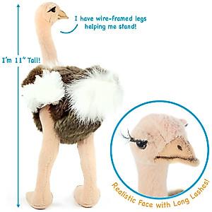 TigerHart Ola The Ostrich - 12 Inch Stuffed Animal Plush