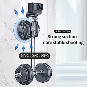 TELESIN Suction Cup Car Mount with Phone Holder, Windshield Window Dashboard Boats Vehicle Attach for GoPro Max Mini Hero 11 10 9 8 7 6 5 Insta360 DJI Action Accessories
