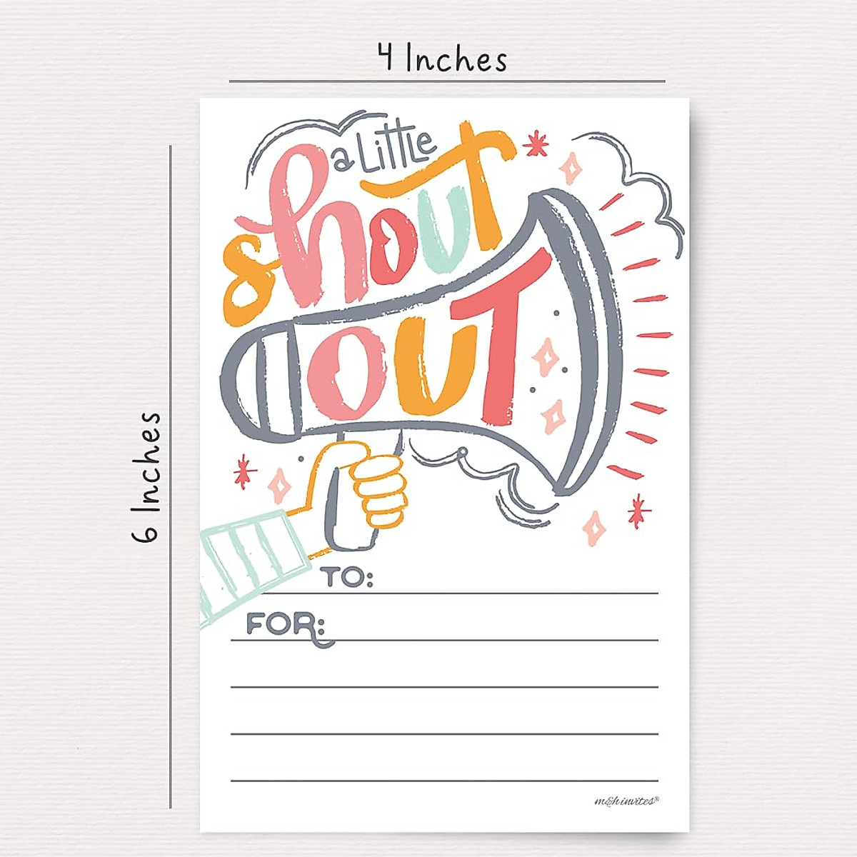Fun Shout Out Cards For Employees, Office Staff, Teachers and Students - Appreciation and Recognition Reward Cards For School or Work Bulletin Board (50 Count)