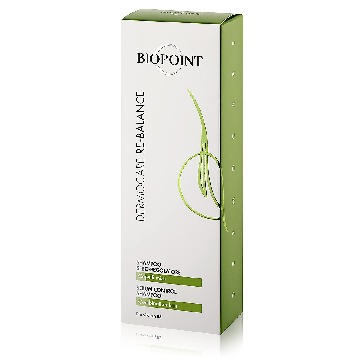 BIOPOINT Rebalancing Shampoo for Oily Scalp and Dry Ends - Dermocare Shampoo for Oily Hair - Sebum Regulating Shampoo for Greasy Hair - Oily Scalp Shampoo - Dermocare Re-balance Oily Scalp Treatment