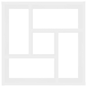 DiMorture Floating Shelves 5 Cube Intersecting Shelves, Easy-to-Install Wall Mounted Storage Display Shelves for Bedrooms and Living Rooms, White