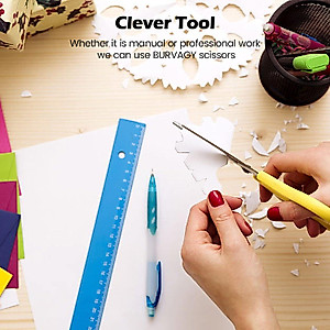 Scissors, BURVAGY 6" Multipurpose Scissors Bulk 16-Pack, Right/Left Handed Comfort-Grip Handles Ultra Sharp Blade Shears Sturdy Sharp Scissors for Office Home School Sewing Fabric Craft Supplies