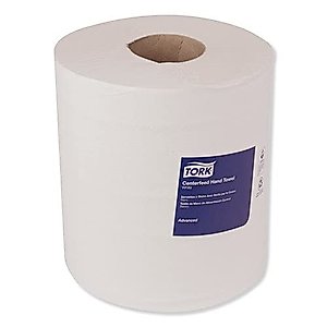 Tork 120133 Advanced Centerfeed Hand Towel, 1-Ply, 8 1/4"W x 11 4/5"L, White, 1000 per Roll (Case of 6 Rolls)