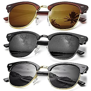 KALIYADI Unisex Polarized Retro Classic Trendy Stylish Sunglasses for Men Women Driving Sun glasses UV Blocking