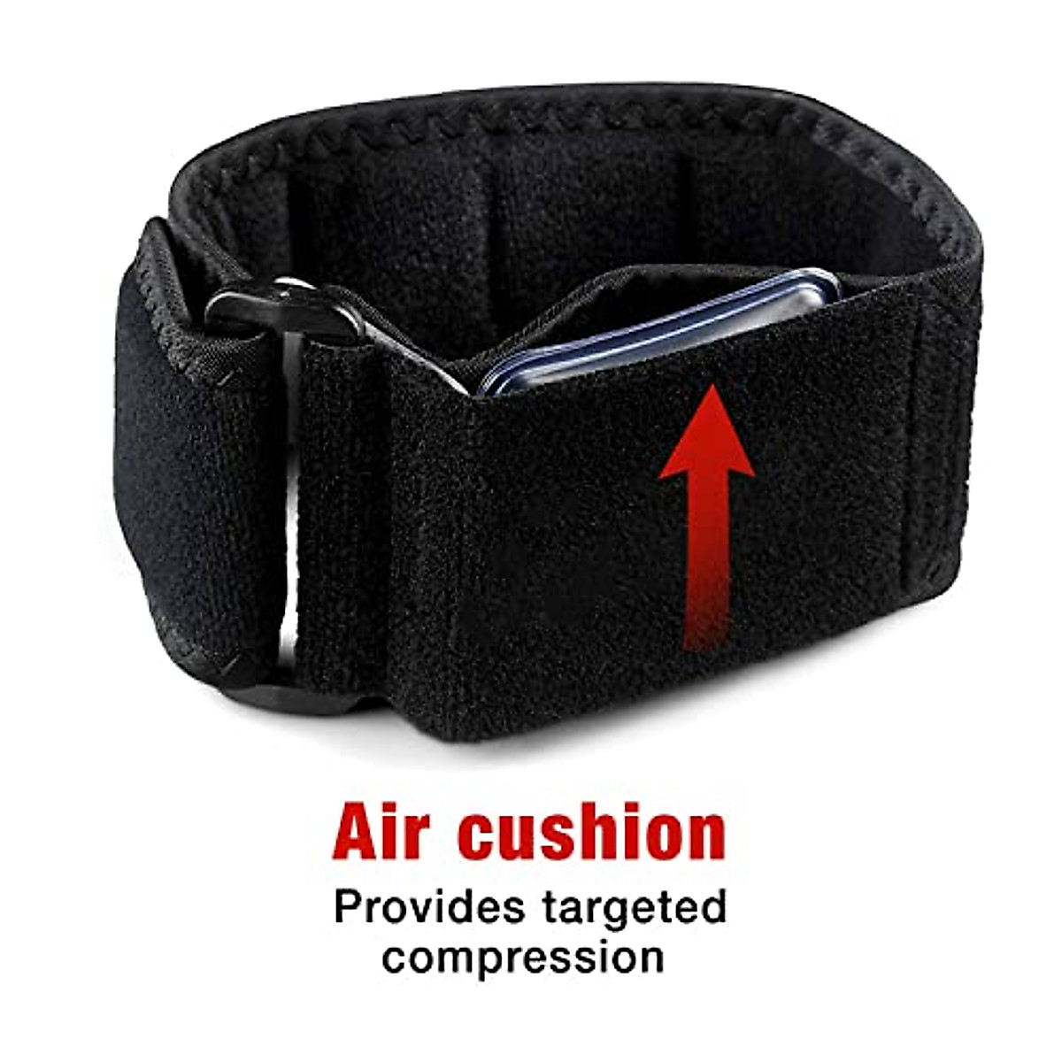 ACE Sport Tennis Elbow Strap, Adjustable, Black, 1/Pack