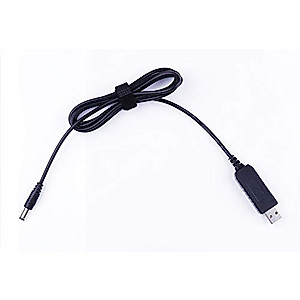 USB DC 5V to DC 9 Volt USB Power Supply Cable, Max Current 800mAh, Tip Negative Connector, Compatible for Guitar Effects Pedals Power Supply Adapter
