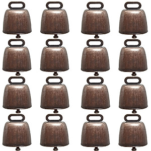 YOOHUA 16PCS Cow Horse Sheep Grazing Copper Bells Small Brass Bells Cattle Goat Farm Loud Bronze Bell Long Distance Horse Sheep Iron Bells