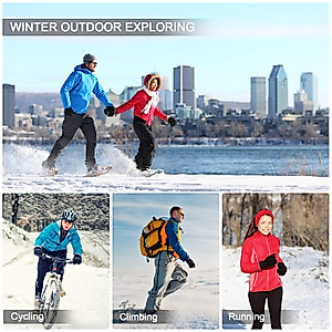 SkyGenius Winter Gloves for Men Women, Thermal Gloves Anti Slip Touchscreen Cold Weather Warm Gloves for Cycling Running Biking Driving Hiking(S)