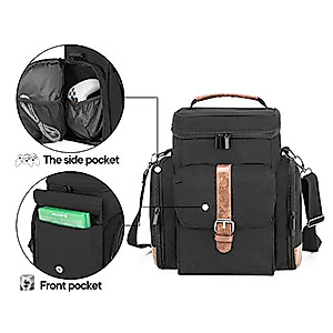 LoDrid Game Console Carrying Case Compatible with Xbox Series X, Storage Travel Case with All-Around Protection, Multiple Pockets for Controllers, Cables, Portable Hard Disk, and Other Accessories, Bag Only (Patent Design)
