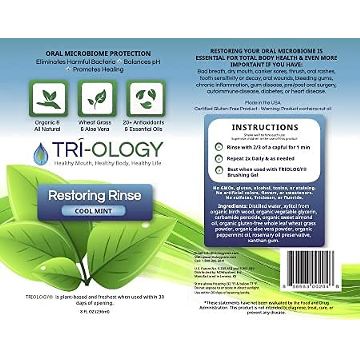 TRIOLOGY Restoring Rinse - 1 Month Supply