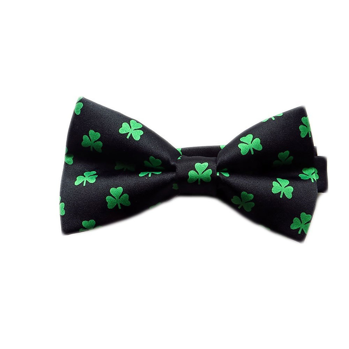 DanggiMan Men's St Patrick's Green Shamrock Bowtie Bow Tie - Black - One Size