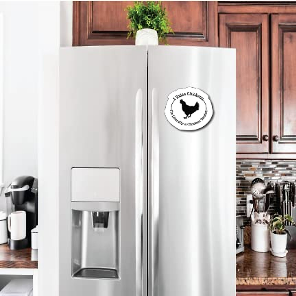 Chicken Lady Magnet. I Raise Chickens. I'm Literally A Chicken Tender 4. in Refrigerator Magnets – Funny Magnets for Fridge Dishwasher, Whiteboard, Toolbox or Car and Truck |PM588|