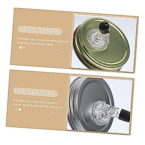 JOINPAYA 2 Set Acrylic shaker pour spout covers drinks spout cover boxed Mouth cover dispenser pouring spout oil tank can wine pourer mason jar liquid nozzle Spout beverages