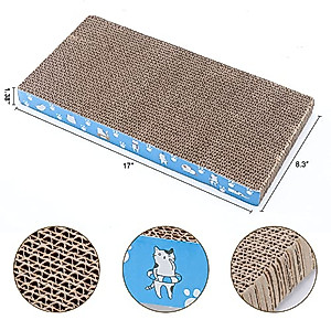 5 Packs in 1 Cat Scratch Pad, Cat Scratcher Cardboard,Reversible,Durable Recyclable Cardboard, Premium Scratch, Suitable for Cats to Rest, Grind Claws and Play