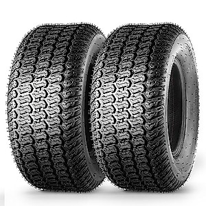 MaxAuto 24X9.50-12 Turf Lawn Mower Tractor Riding Tire P332 4PR Load Range B,2Pcs