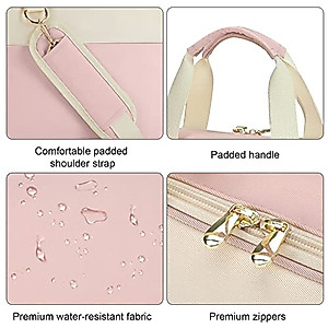 CASIRENA Bible Covers for Women - [Medium-Large Size] Bible Carrying Case, Church Bible Bag with Padded Handle, Adjustable Shoulder Strap, and Zippered Pockets, Perfect Gifts for Church Religious