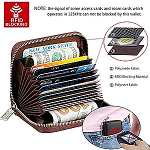 FurArt Credit Card Wallet, Zipper Card Cases Holder for Men Women, RFID Blocking, KeyChain Wallet, Compact Size