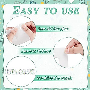 120 Pcs Succulent Bulletin Board Letters Bold Block Letters Numbers Punctuation Succulent Eucalyptus Classroom Decor Rustic Boho Plant Letters Number Accents Cutout with 7 Glue Point Dots for Office