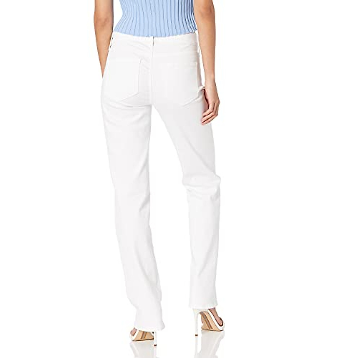 NYDJ womens Women's Petite Size Marilyn Straight Leg Jeans, Optic White, 8 Petite US