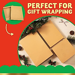 JOYIN 12 Pieces Brown Kraft Cardboard Boxes Gift Wrap for Christmas Holiday, Festive Xmas Wrapping Shirt and Lingerie Cupcake DIY Boxes